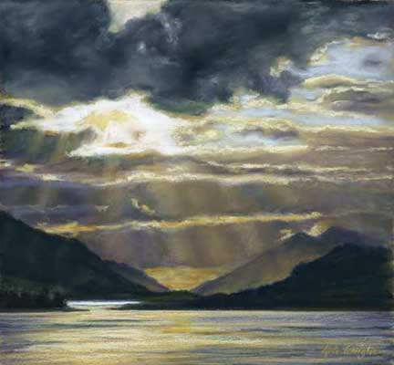 Glencoe Sunset, Pastel | Gina Wright, Scottish Artist